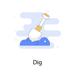 Excavator fill outline with background ic Vector Image