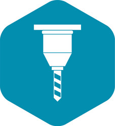 Drill bit icon simple style Royalty Free Vector Image
