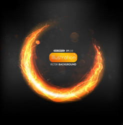 Fire circle frame Royalty Free Vector Image - VectorStock