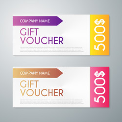 Gift voucher template and kids Royalty Free Vector Image