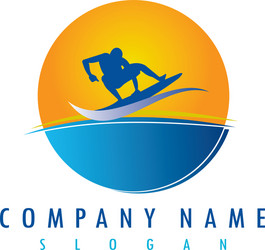 Surf company logo Royalty Free Vector Image - VectorStock
