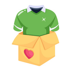 Donate cloth 2d icon is ready for premium use Vector Image