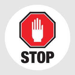 Stop exit only sign Royalty Free Vector Image - VectorStock