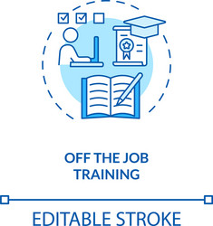 Off-the-job training concept icon Royalty Free Vector Image