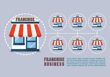 Franchise isometric flowchart Royalty Free Vector Image