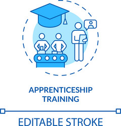 Apprenticeship training concept icon Royalty Free Vector