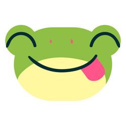 Happy frog face Royalty Free Vector Image - VectorStock