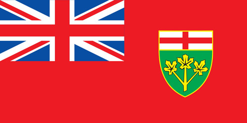 Ontario province coat-of-arms Royalty Free Vector Image