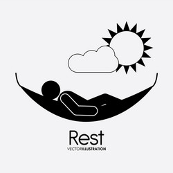 Resting icon design Royalty Free Vector Image - VectorStock