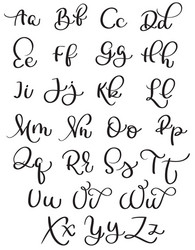 Calligraphy alphabet Royalty Free Vector Image
