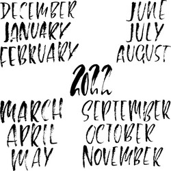 Months Names Font Vector Images (over 570)