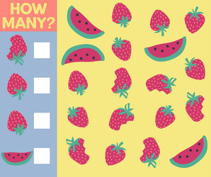 How many are they game educational printable math Vector Image