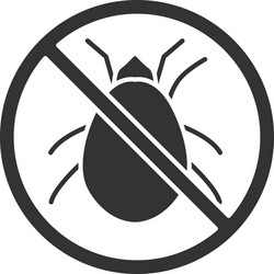 Stop dust mites logo Royalty Free Vector Image