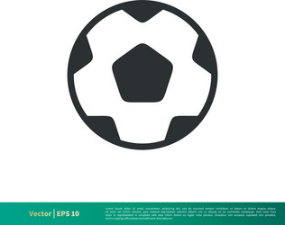 Football soccer ball icon logo template design Vector Image