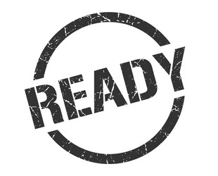 Get ready stamp typographic Royalty Free Vector Image