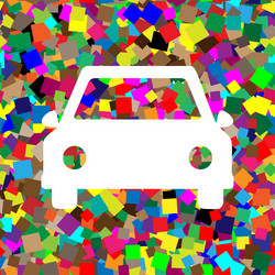 Car sign white icon Royalty Free Vector Image - VectorStock