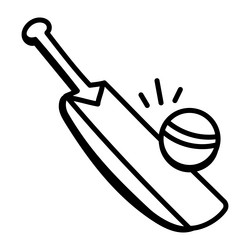 Cricket Bat Outline Drawing Vector Images (over 100)