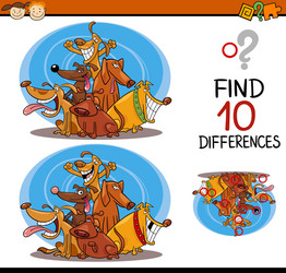 Finding differences game cartoon Royalty Free Vector Image