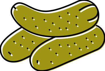 Crinkle Cut Pickle Slices Clipart