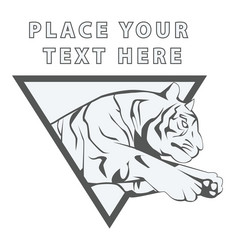 Tiger jump logo symbol Royalty Free Vector Image
