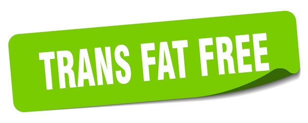 Trans fat free sticker trans fat free label Vector Image