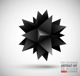 Abstract explosion polyhedron Royalty Free Vector Image