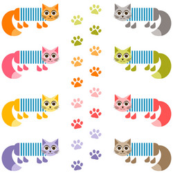 Cute dressed cats Royalty Free Vector Image - VectorStock