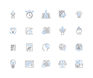Response line icons collection feedback reaction Vector Image