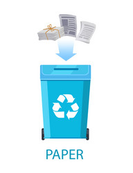 Paper waste poster with info Royalty Free Vector Image