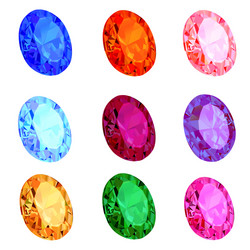 Set of colored gems Royalty Free Vector Image - VectorStock