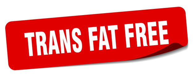 Trans fat free sticker trans fat free label Vector Image
