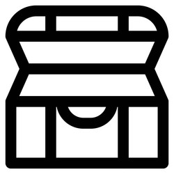 Wooden chest a storage for valuable items Vector Image