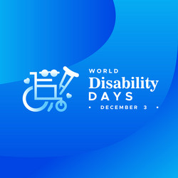 World disability day design background Royalty Free Vector