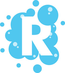 Ar a r purple letter logo design with liquid Vector Image