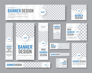 Design standard horizontal web banners Royalty Free Vector