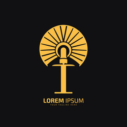 Minimal or abstract fan logo icon silhouette Vector Image