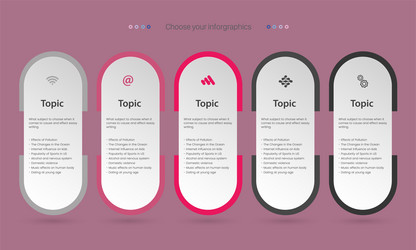 A modern luxury infographic design with two Vector Image