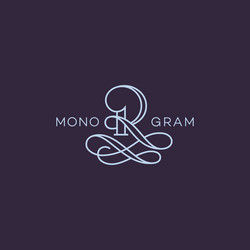 Monogram r Royalty Free Vector Image - VectorStock