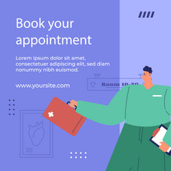 Hand drawn hospital post template Royalty Free Vector Image