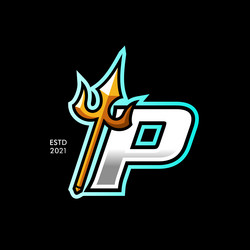 Elegant initial p arrow logo Royalty Free Vector Image