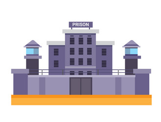 Prison jail isometric composition Royalty Free Vector Image