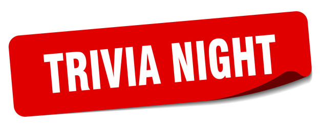 Trivia night sticker trivia night label Royalty Free Vector