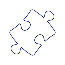 Puzzle piece isolated Royalty Free Vector Image