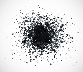 Big black splash with lots of small splashes Vector Image