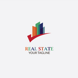 Real state logo with style modern for construction