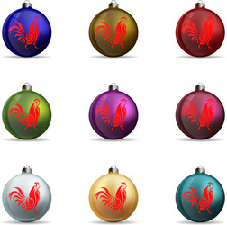 Set of christmas balls Royalty Free Vector Image