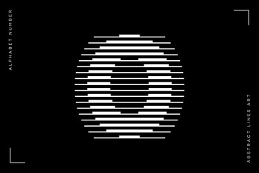 Number zero 0 logo lines abstract modern art Vector Image