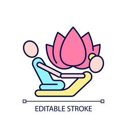 Thai massage linear icon Royalty Free Vector Image