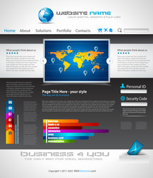 Complex website template - elegant design Vector Image