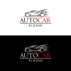 Red and black car logos Royalty Free Vector Image